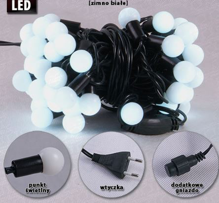 Lampki choinkowe wewnętrzne KULKI do łączenia Oprawy dekoracyjne - Rum-Lux