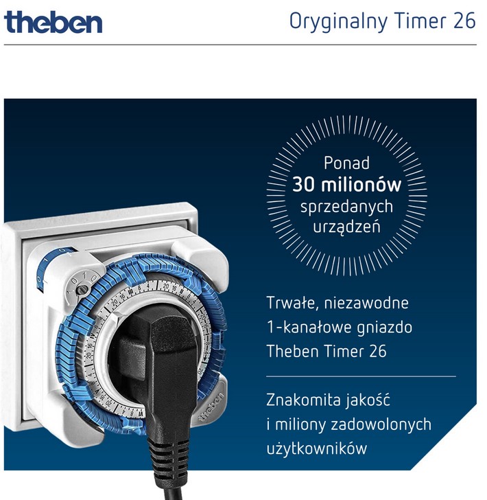 Zegar dobowy THEBEN-TIMER 26 Włączniki zmierzchowe i programatory ...